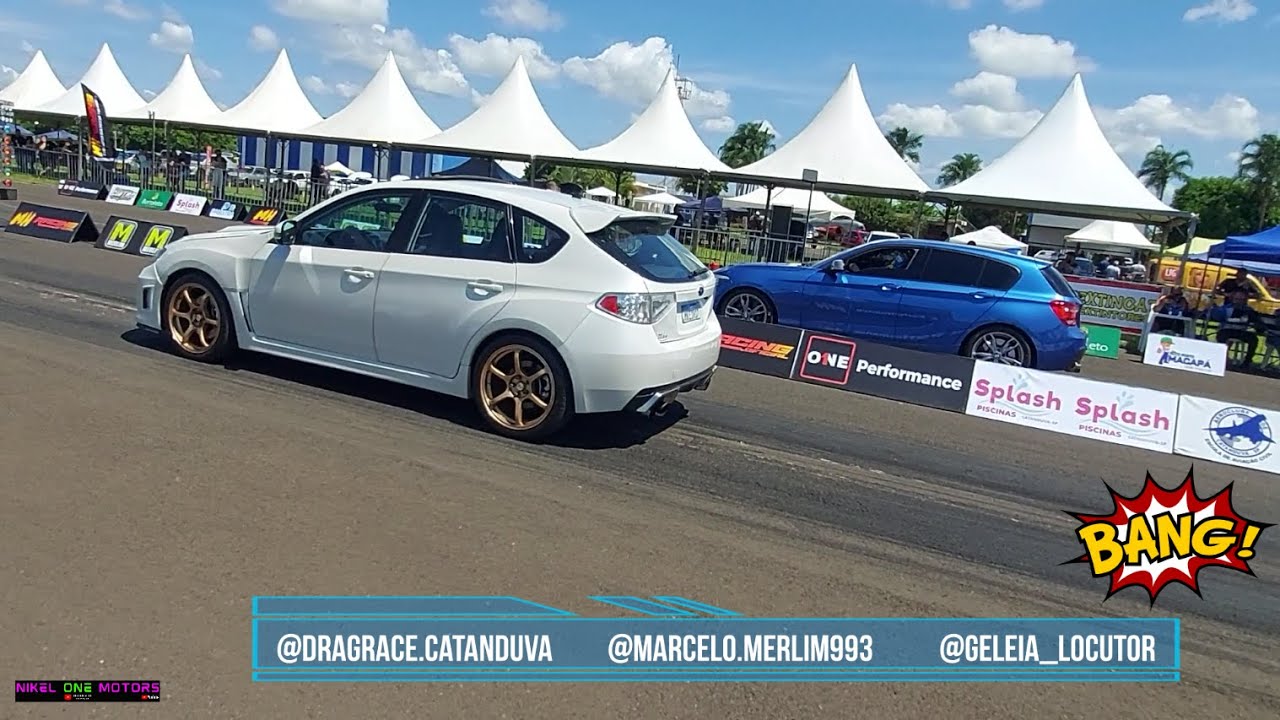 Nissan Subaru X BMW 130i no Drag Race Catanduva! - YouTube