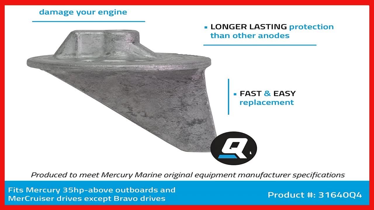Quicksilver 31640Q4 Aluminum Trim Tab Anode - Mercury or Mariner ...