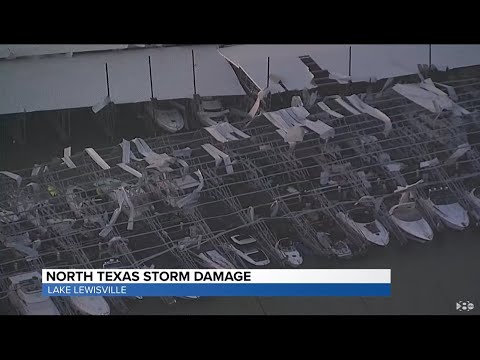 DFW severe storm damage: Live aerial views around North Texas - YouTube