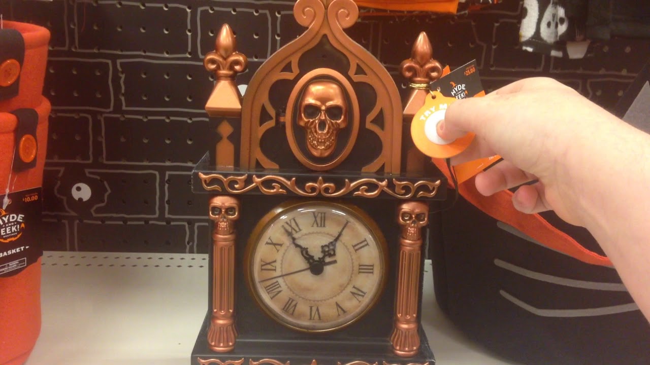 Halloween Animated Raven Clock - YouTube
