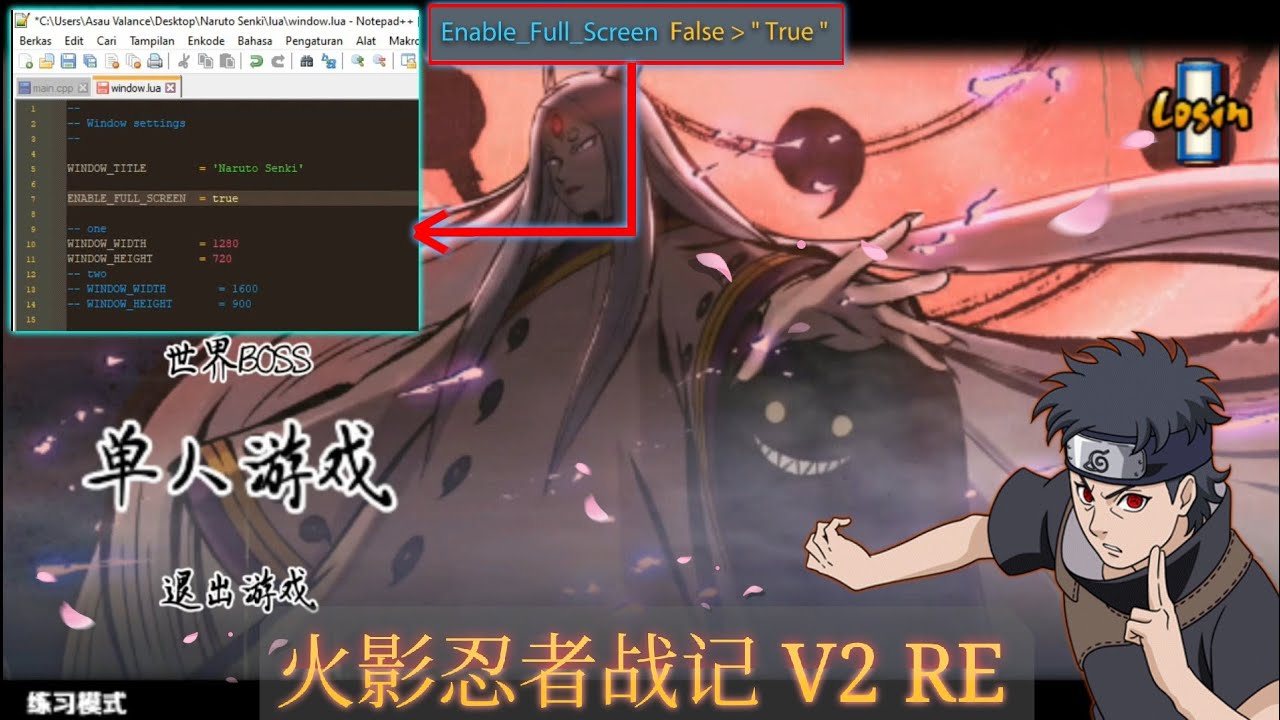 Naruto Senki | Tutorial Enable Full Screen on Naruto Senki V2 ( PC ) - YouTube