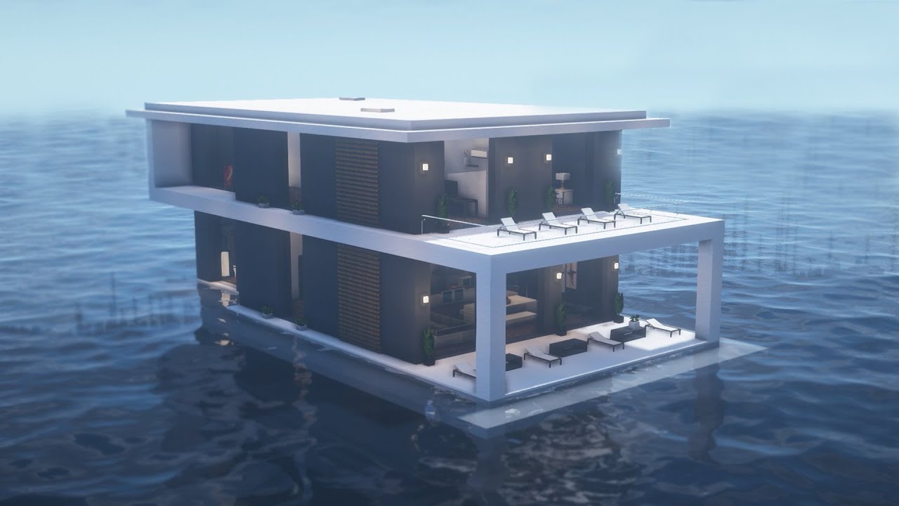 GREAT HOUSE ON THE WATER IN MINECRAFT(built by a noob) #12 - YouTube