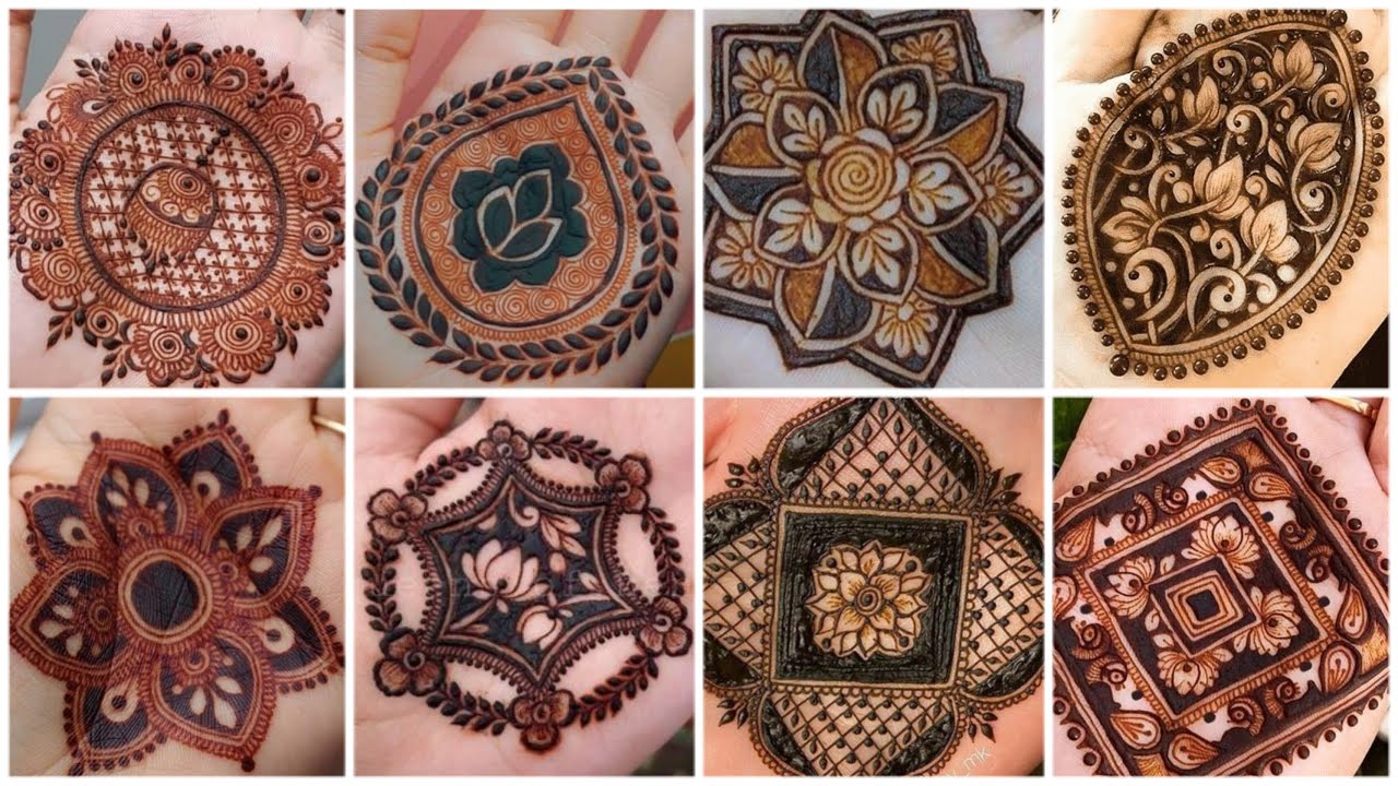 circle mehndi designs for hands || square mehndi designs for hands ...