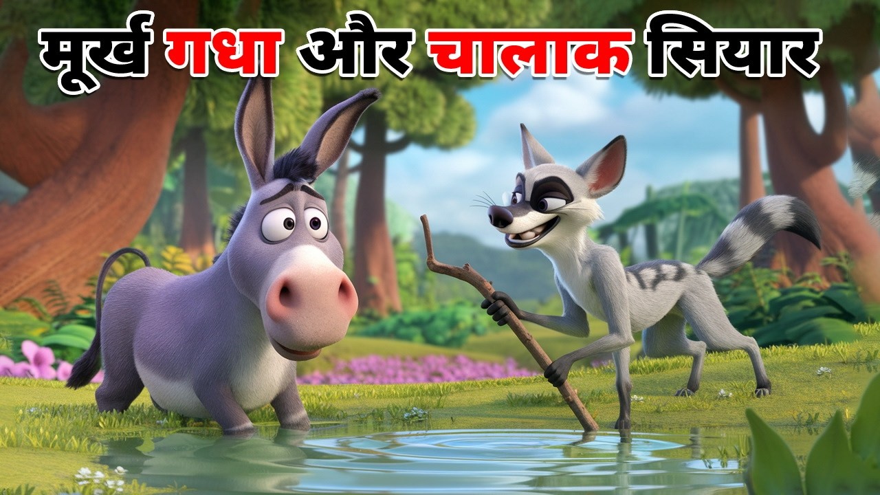 मूर्ख गधा और चालाक सियार | MOORKH GADHA AUR CHALAK SIYAR KAHANI | HINDI ...