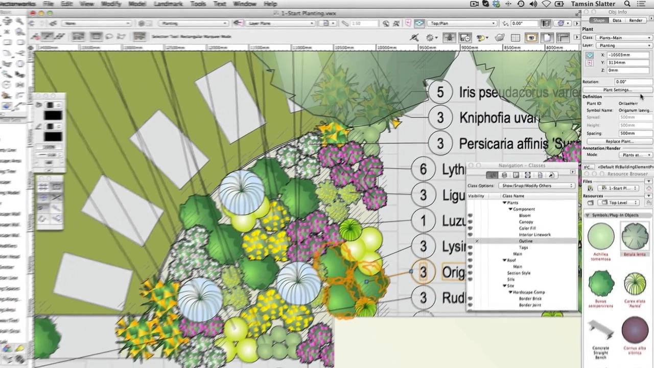 GSG - Vectorworks Landmark 2015 - 18 Explore the Planting File and ...