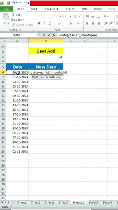 Days || How to add Days to Date in Excel || Excel formula || #excel # ...