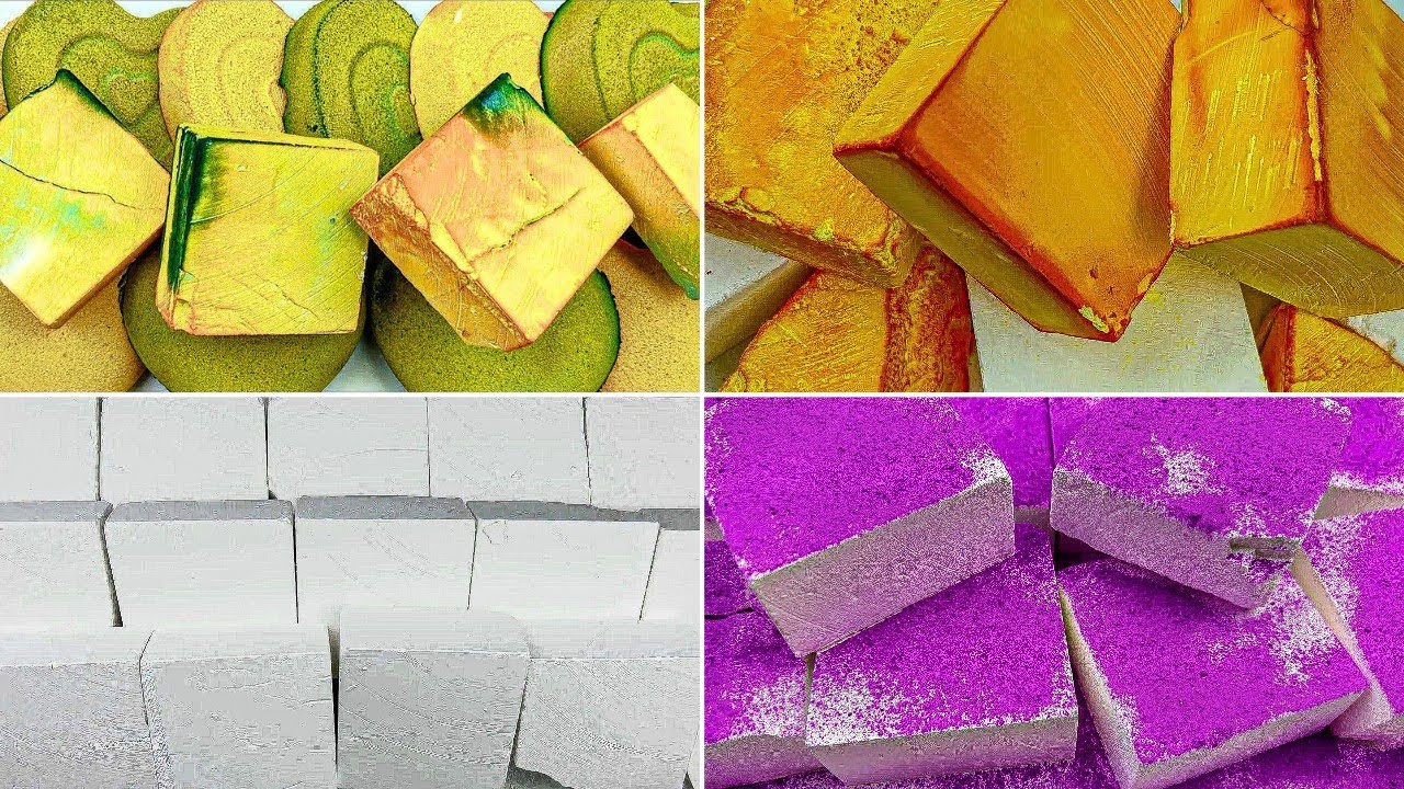 Beautiful Colourful Dyed Chalk! @Asmrcrispy1520| Gym Chalk - YouTube