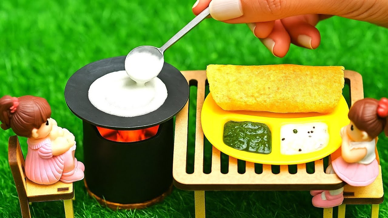 Mini Dosa Recipe | Tiny South Indian Breakfast Delight 🍽️| Miniature ...