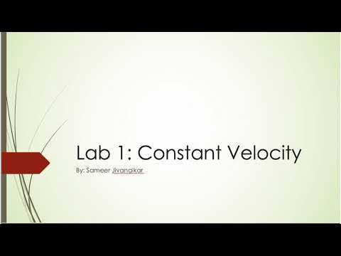 Physics 2211 Lab: Constant Velocity - YouTube