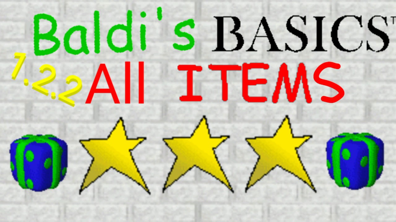 Baldi's basics all items - YouTube