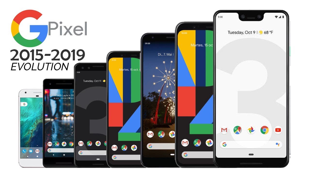 Google pixel PHONES EVOLUTION, SPECIFICATION, FEATURES 2015-2019 ...