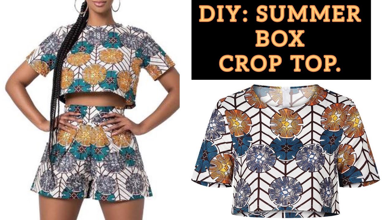 How to Make a simple Summer crop box top | easy cutting and stitching ...