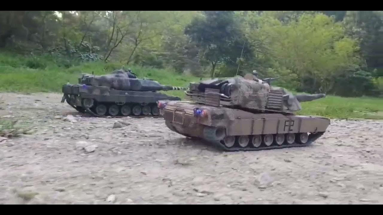 RC Tank 1/16 scale M1A2 Abrams and Leopard 2A6 - YouTube