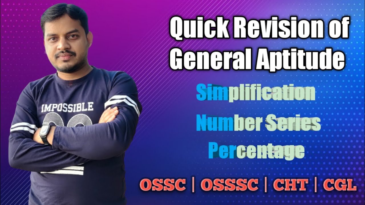 Quick Revision of General Aptitude || Simplification | Number Series ...