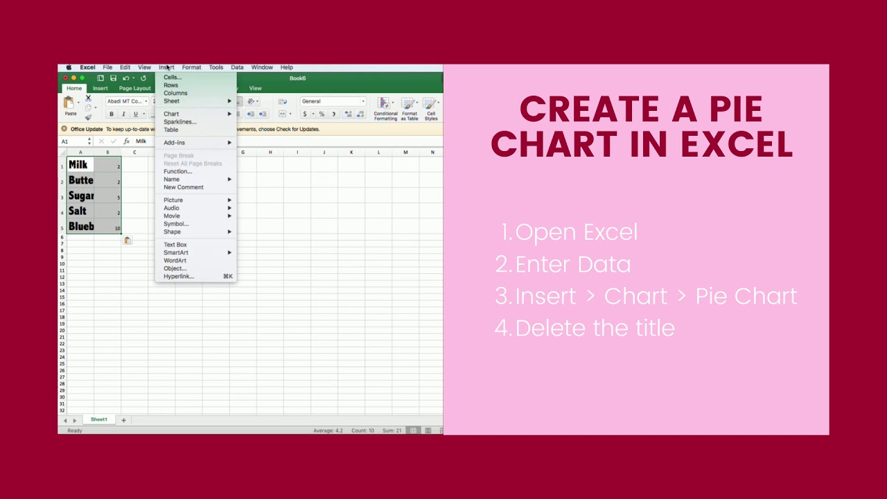 01 Create A Pie Chart In Excel YouTube 01-create-a-pie-chart-in-excel-youtube