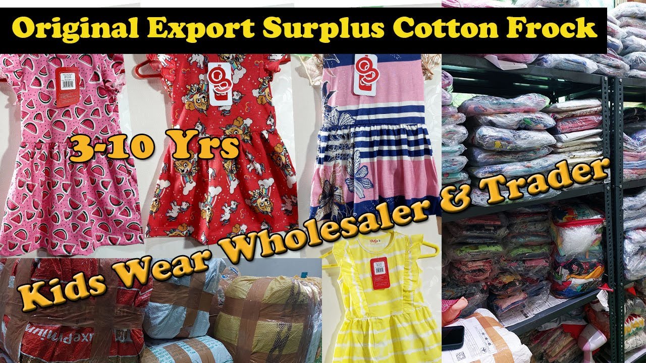 Kids Branded Original Export Surplus Cotton Frock Wholesale | Kids Wear ...