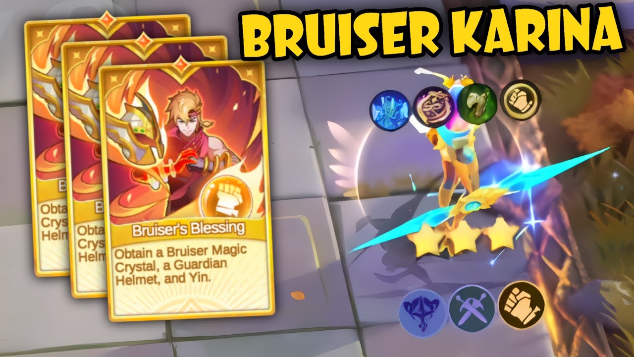 CRAZY DAMAGE PERFECT GAMEPLAY !! KARINA 6 BRUISER !! MAGIC CHESS GO GO ...