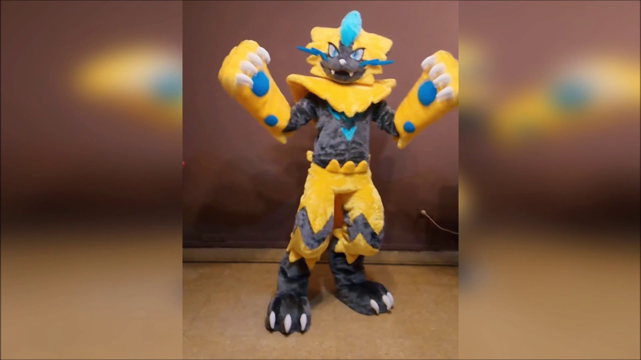 Zeraora fursuit cosplay - YouTube