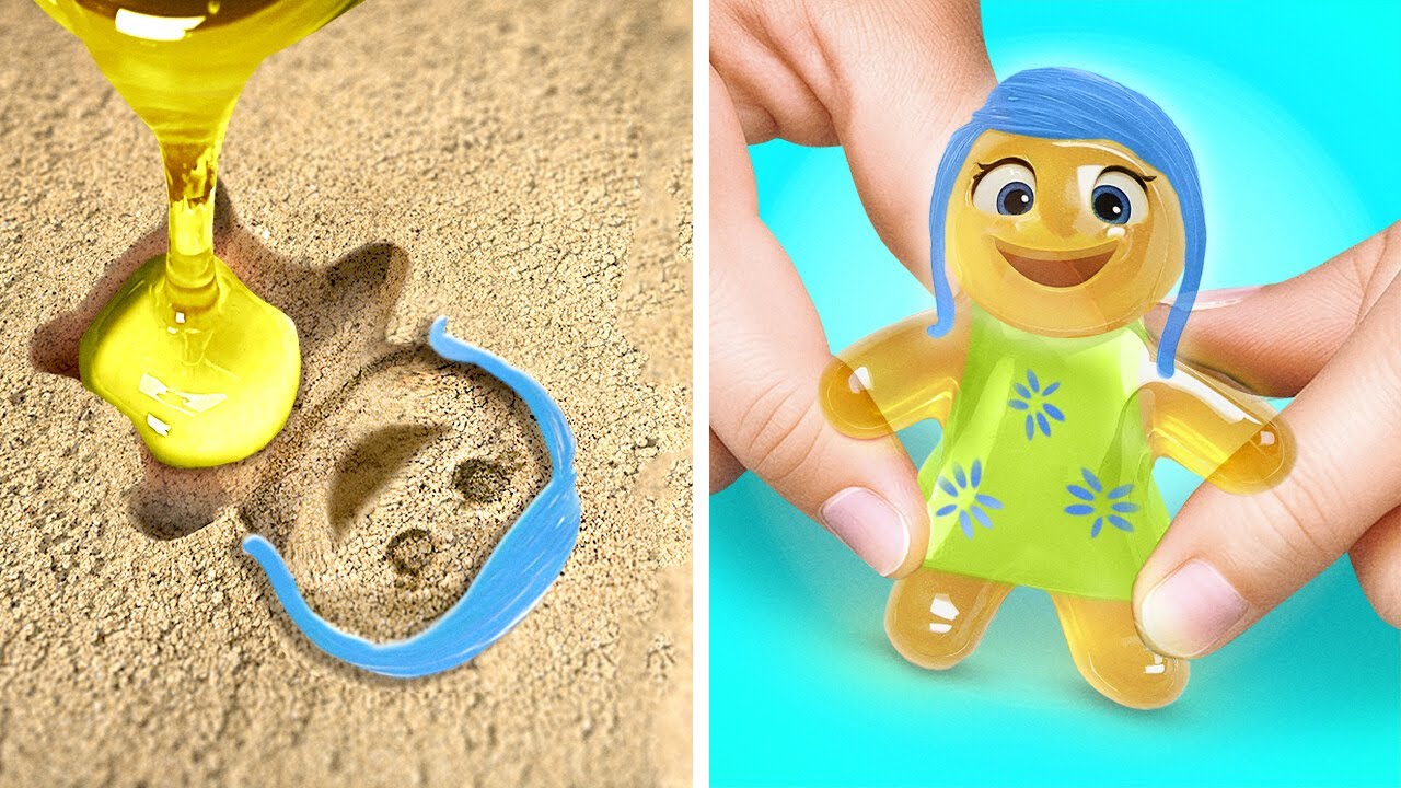 Squishy JOY In The Sand?! 😃 *INSIDE OUT 2 Big Paper Game Book* - YouTube