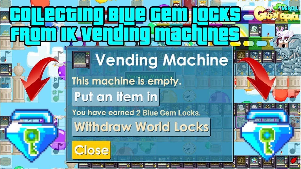 Collecting Blue Gem Locks from 1K Vending Machines | Growtopia - YouTube