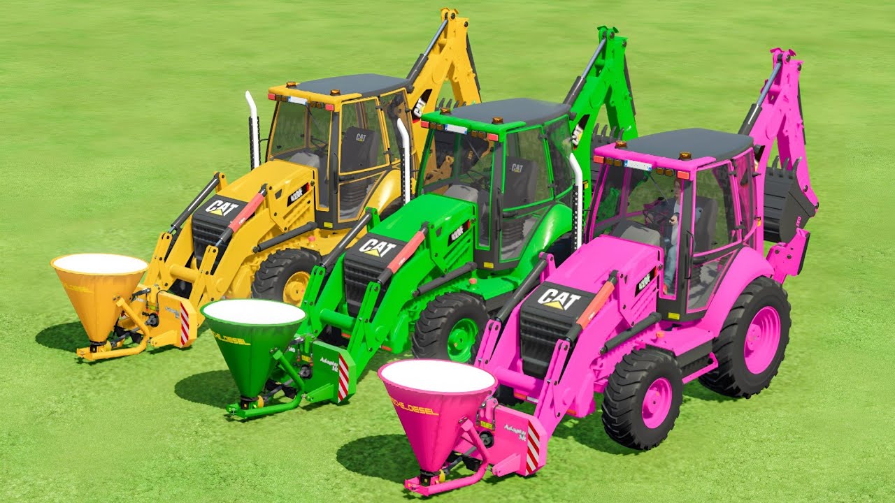 Lime Spreading With JCB Loader & Transport Truck In Fs22 | Farming ...