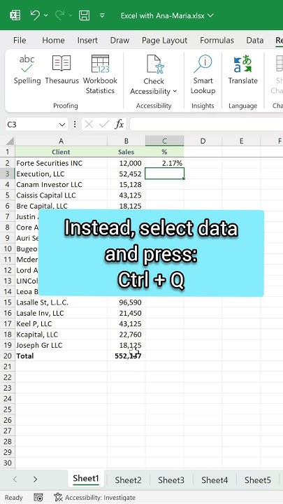 Quick Excel tip to calculate percentages #excel #excelsolutions #microsoft #shorts - YouTube