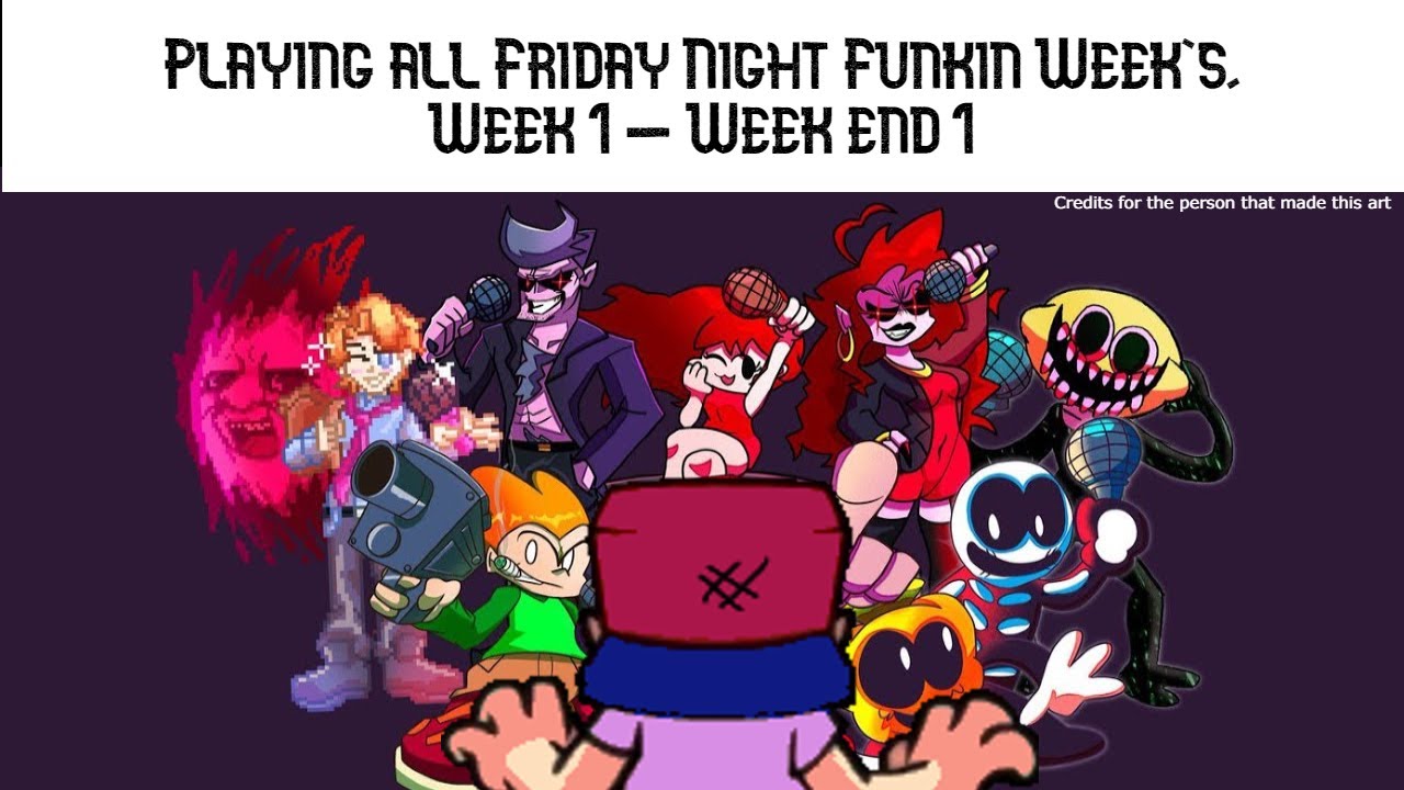 Playing Friday Night Funkin Week's, Week 1 - Week End 1 - YouTube