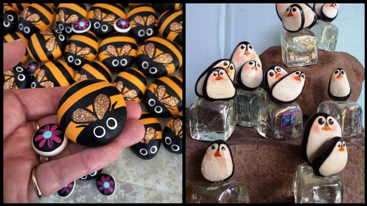 beautiful and amazing pebbles arts centre rocks designs - YouTube