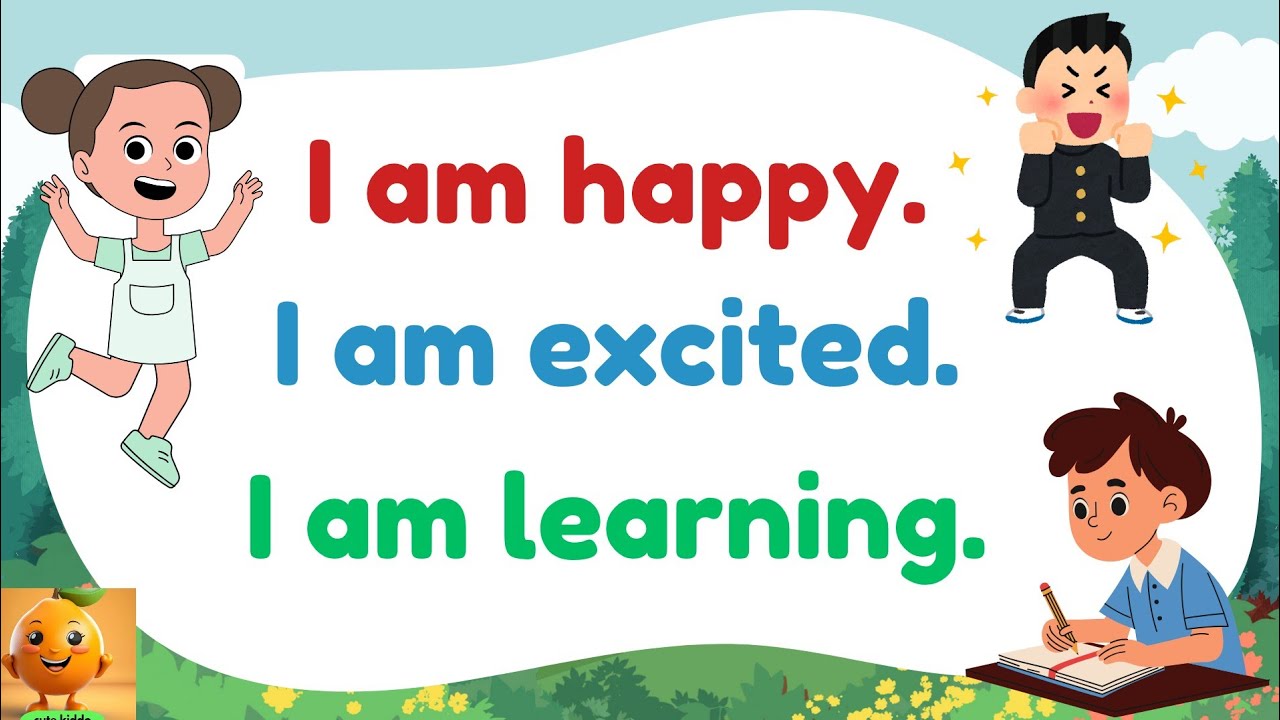 "I am " sentences | Reading lesson for kids | Practice Reading simple ...