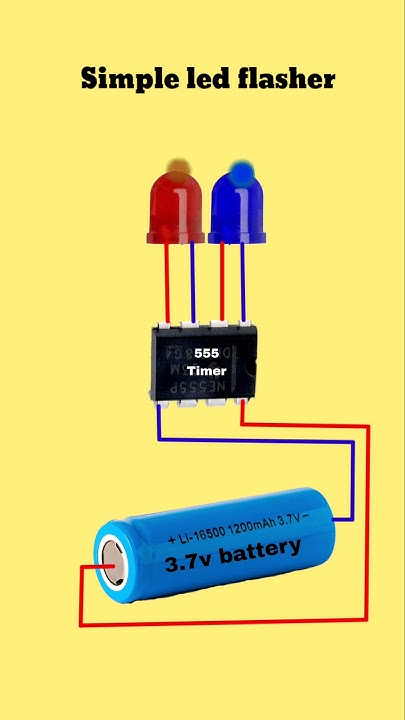 Simple led flasher diagram #ledflasher - YouTube