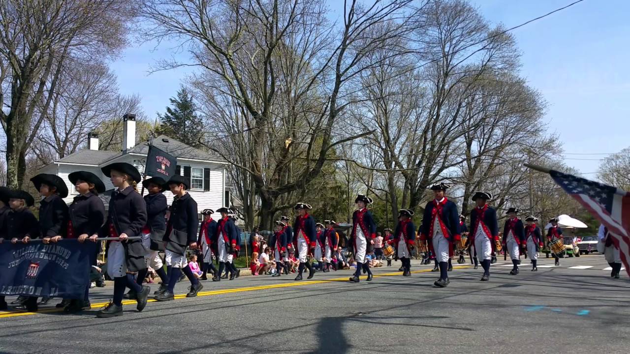 Patriot's day parade Lexington High MA 2016 - YouTube