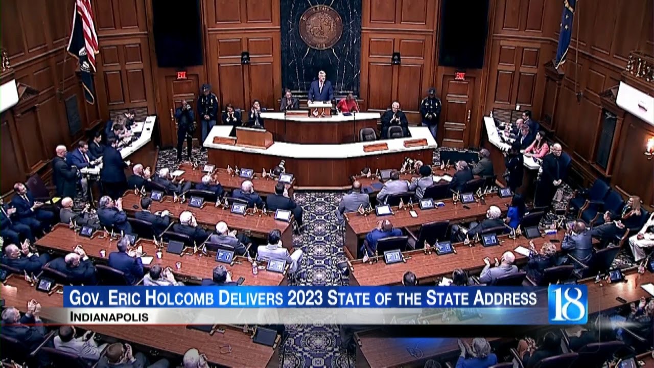Gov. Holcomb delivers 2023 State of the State address - YouTube