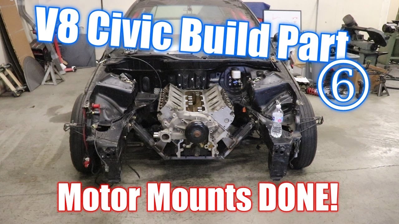 RWD V8 Civic Build Part 6 - YouTube