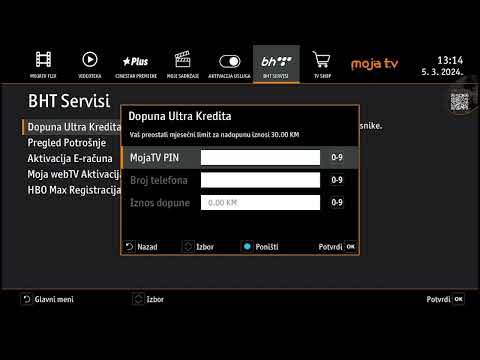 Dopuna kredita preko Moja TV usluge