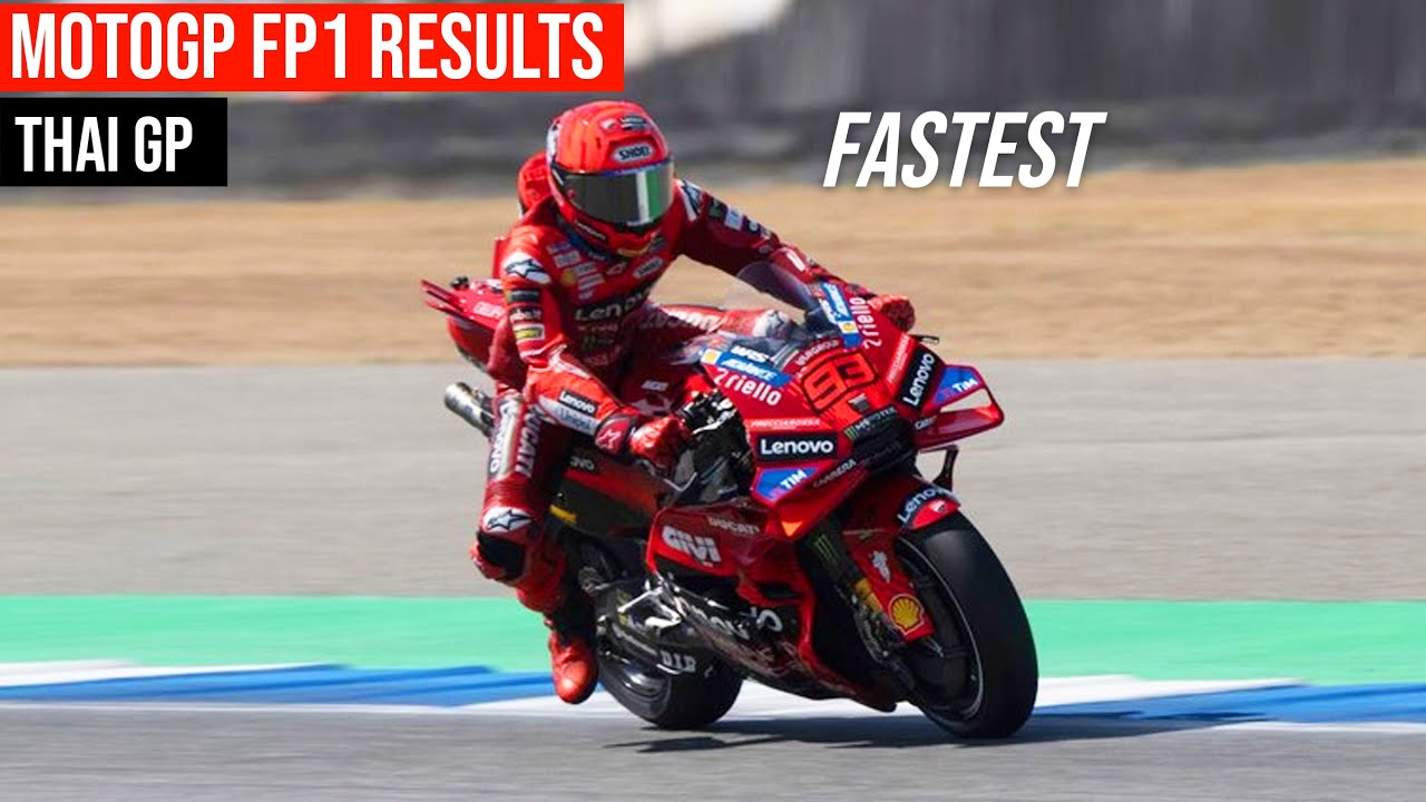 MotoGP FP1 Results Today - Marc Marquez Fastest - ThaiGP FP1 Today ...