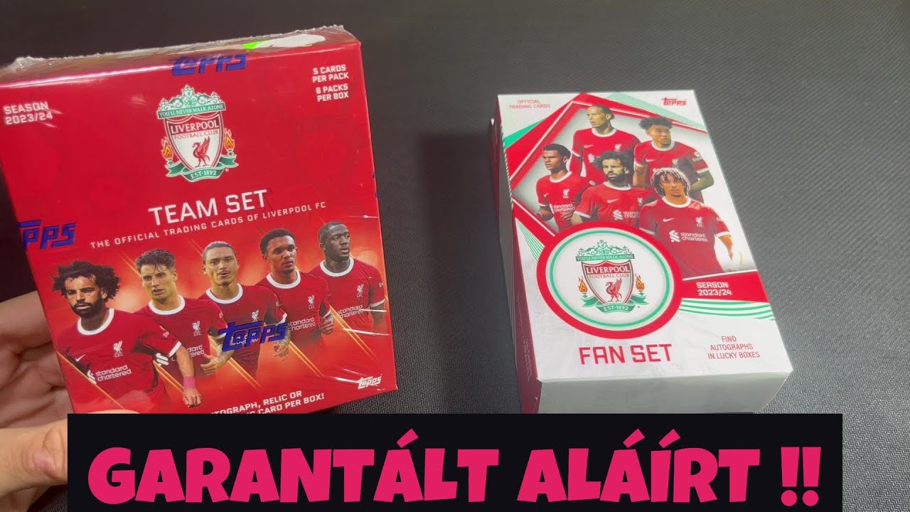 LIVERPOOL TEAM SET VS FAN SZETT Dupla Topps csapat dobozok | Aláírt ...