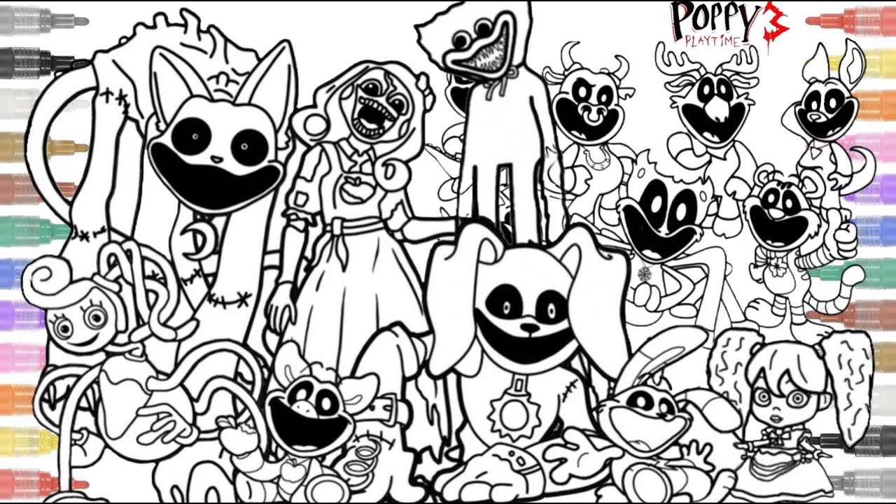Poppy Playtime 4 Coloring Pages / How to Color ALL Rejected Critters ...