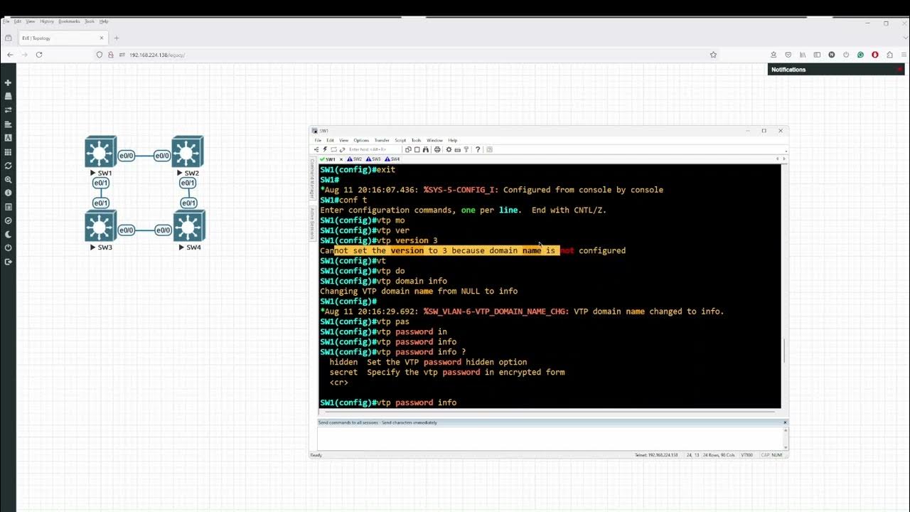 Multiple Spanning Tree (MST), VLAN Trunking Protocol (VTP). Using VTP v3 to propagate MST ...