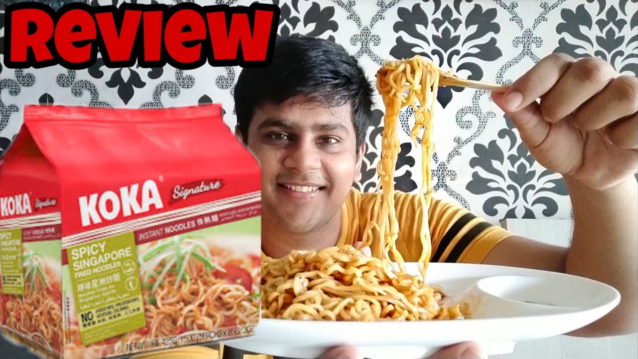 KOKA Signature SPICY Singapore Fried NOODLES Review | Food Loop | KOKA Singapore noodles - YouTube