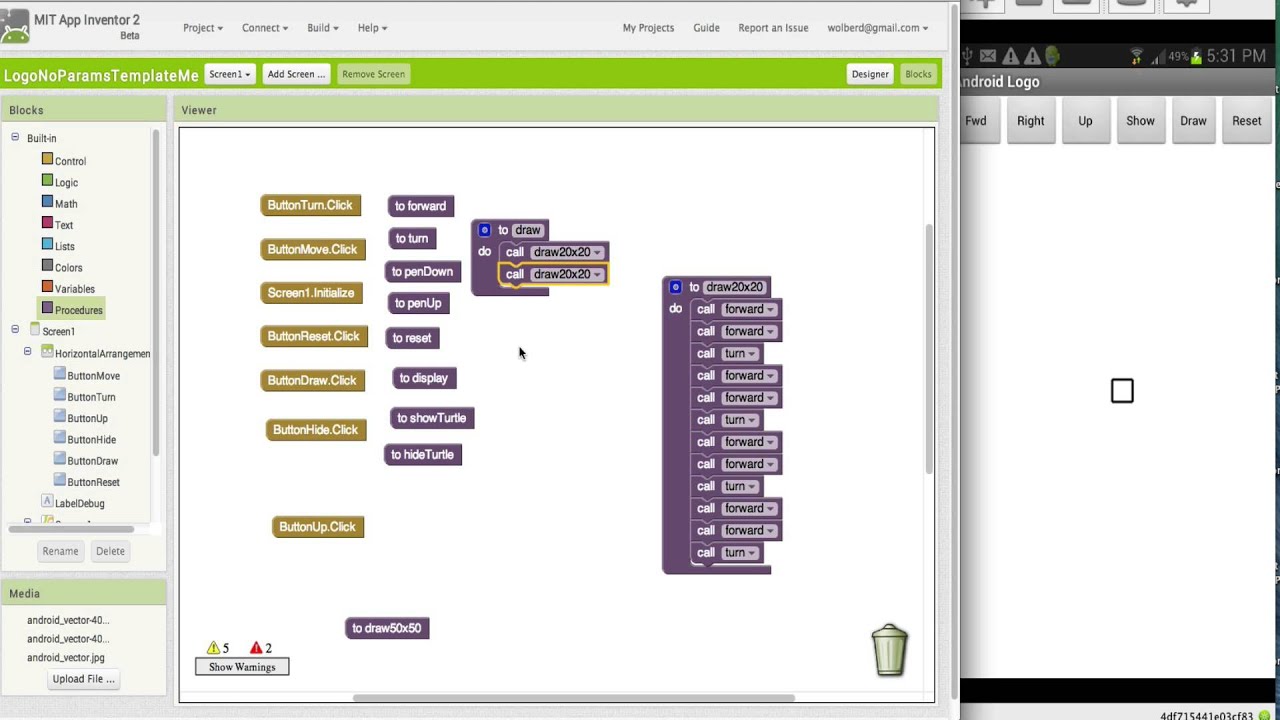 Program Logo with App Inventor 2 (part 1) - YouTube