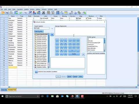 How to compute new variables in SPSS - YouTube