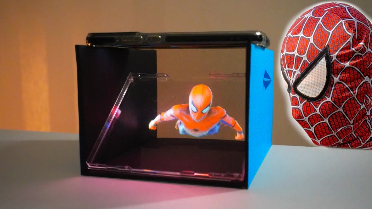 SPIDER-MAN Making Transparent Hologram 3D Projector - YouTube