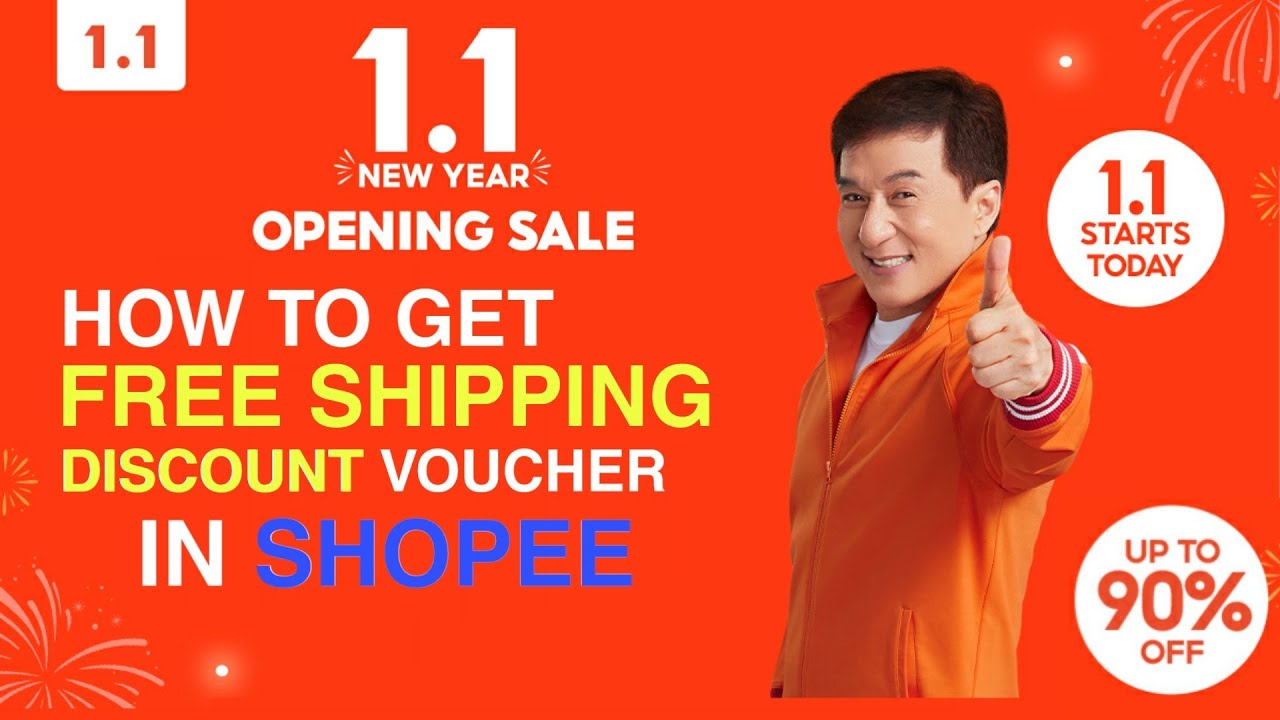 SHOPEE 1.1 OPENING SALE | How to GET FREE SHIPPING AND DISCOUNT VOUCHER ...