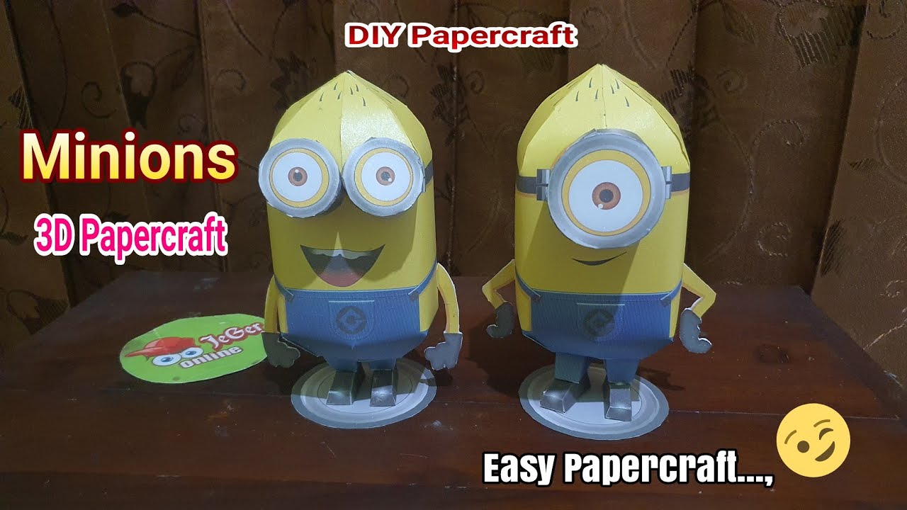 How to make a Minions (3D papercraft) || Easy Papercraft || Goos ...