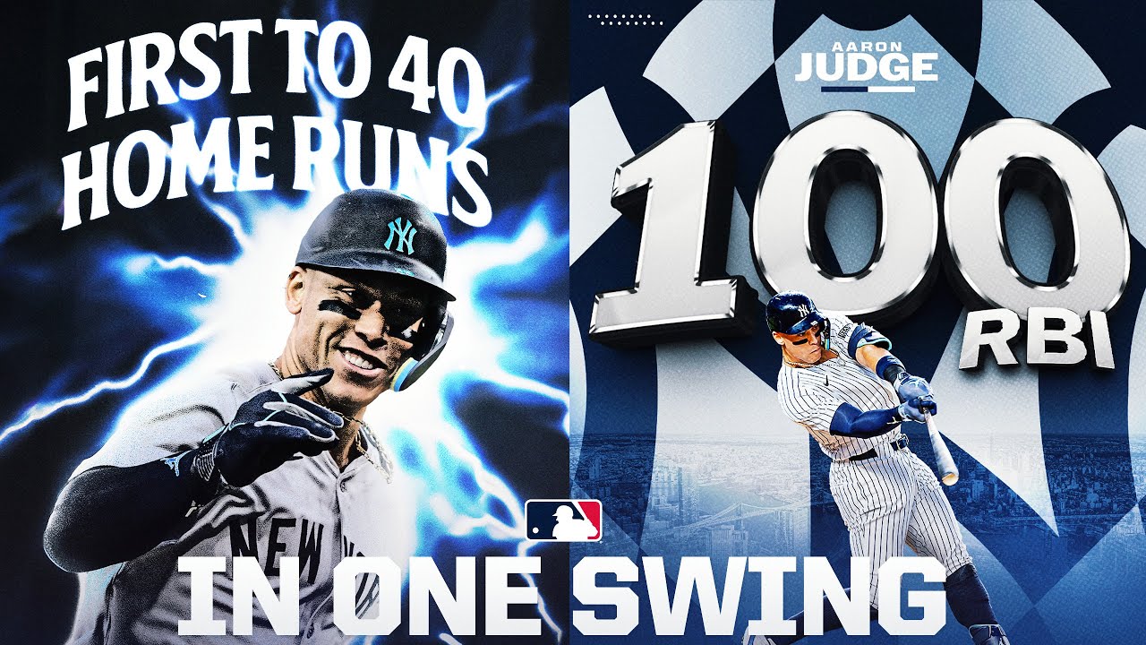 FIRST TO 40 HOME RUNS! FIRST TO 100 RBI! Aaron Judge CRUSHES his latest ...