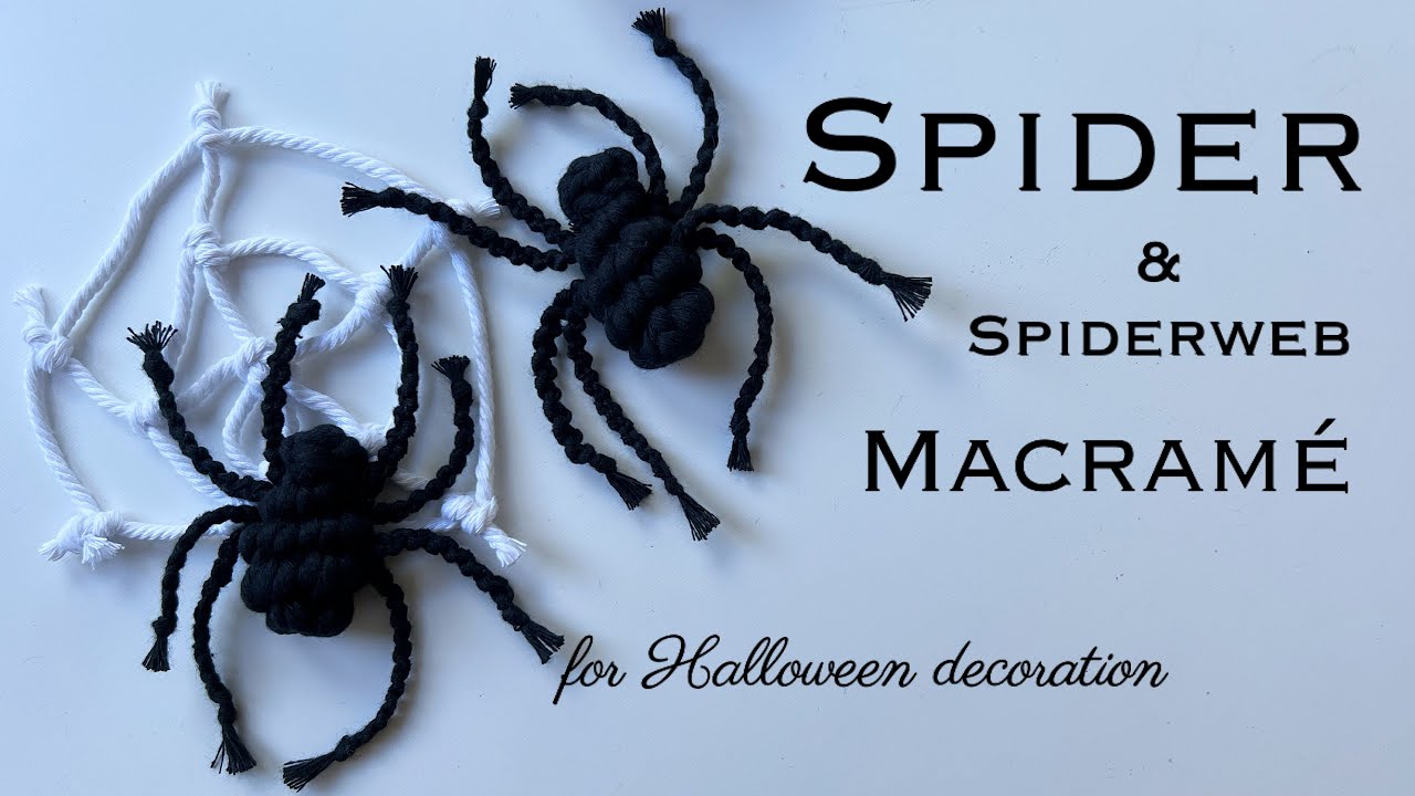 DIY Macrame Spider / Spiderweb - YouTube