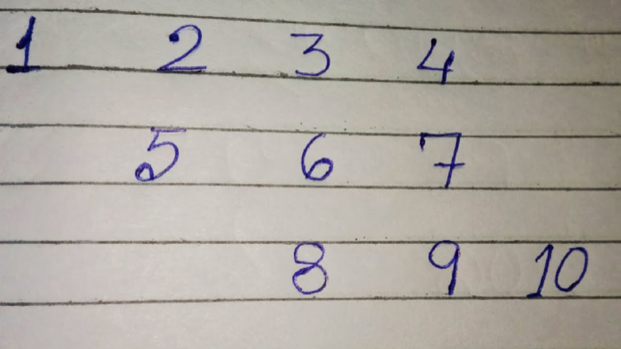 1-2-3 English number || Handwriting english ||English Numbers - YouTube