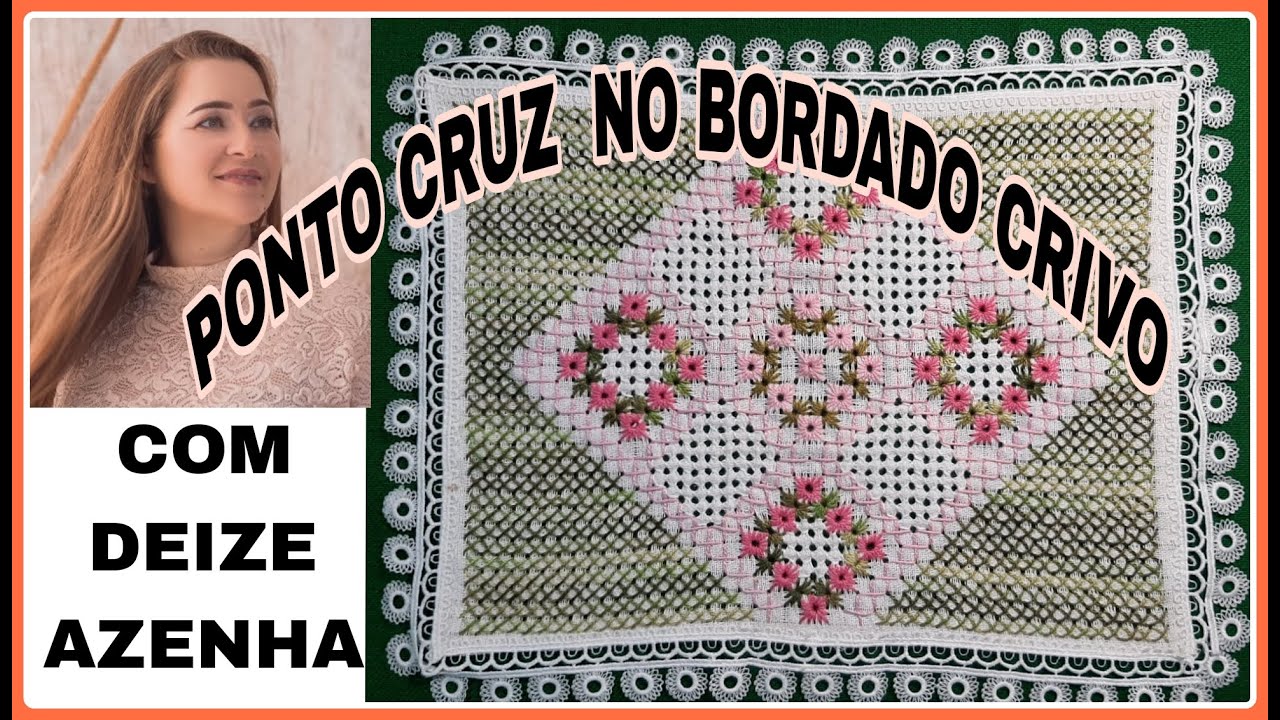 Como Fazer o Ponto CRUZ no Bordado CRIVO - YouTube