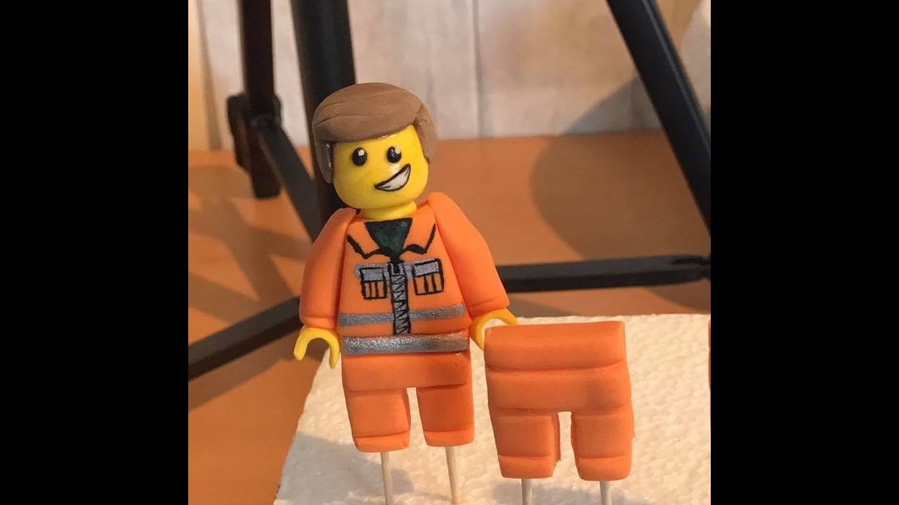 CAKE NATION | How To Make A Fondant Construction Worker Emmet From Lego ...