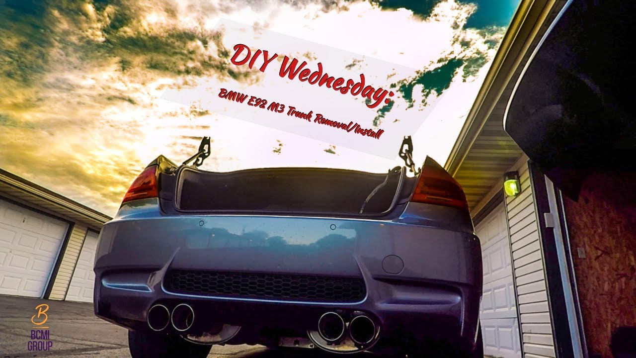 How To: Trunk Remove/Install On BMW E92 M3 - YouTube